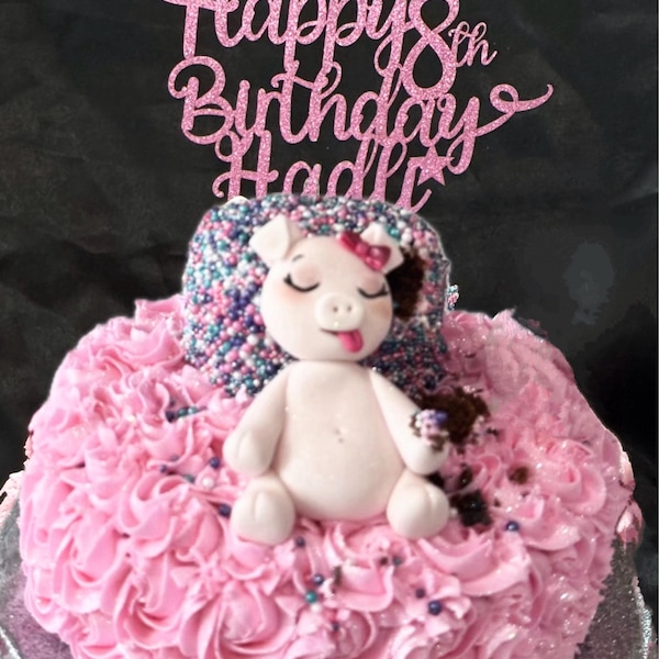 Unicorn Cake Topper, Fat Unicorn Cake Topper, Chubby Unicorn Cake ...
