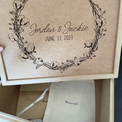 Family Box, Keepsake Box, Wood Personalized Box, Wooden Memory Box With ...