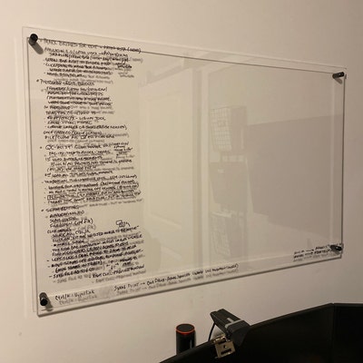 Blank Acrylic Dry Erase Writing Board With Standoffs Wall Calendar Goal ...