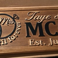 Mr and Mrs Sign Wooden Wedding Signs Wood Wedding Gift Custom ...