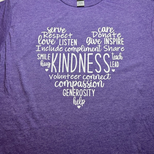 Kindness Word Art Heart SVG, Valentines Day SVG, Teacher Valentines ...