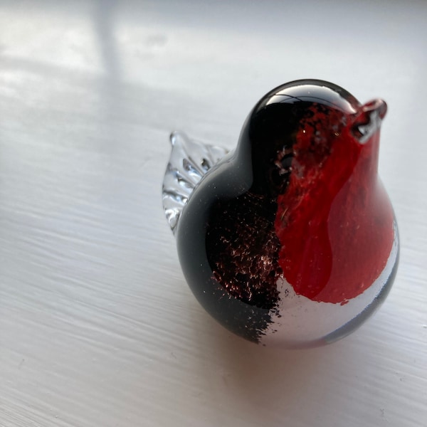 Personalised Art Glass Robin - Etsy UK