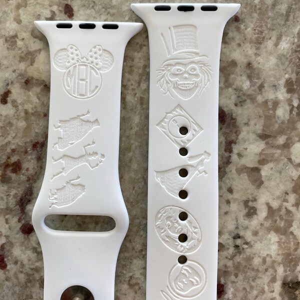 The Haunted Mansion Engraved Apple Watch Band, 24 Colors, 38mm 40mm ...