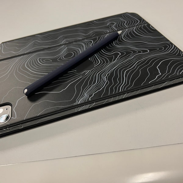 Geometric Pattern iPad Magic Keyboard Transparent Skin | Topographic ...