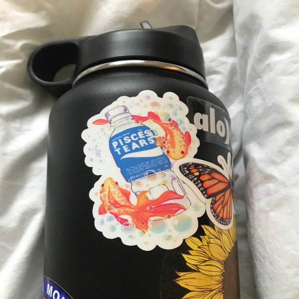 Pisces | Zodiac Stickers Waterproof | Pocari Sweat | Aesthetic Anime ...