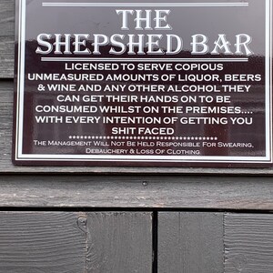 Personalised Licensee Aluminium Metal Sign Customised With Your Words ...