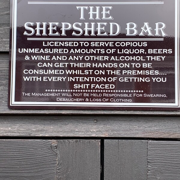 Personalised Licensee Aluminium Metal Sign Customised With Your Words ...