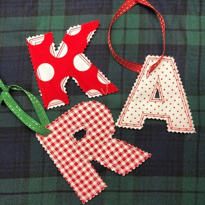 Machine Embroidery in the Hoop Block Bean Applique Alphabet INSTANT ...