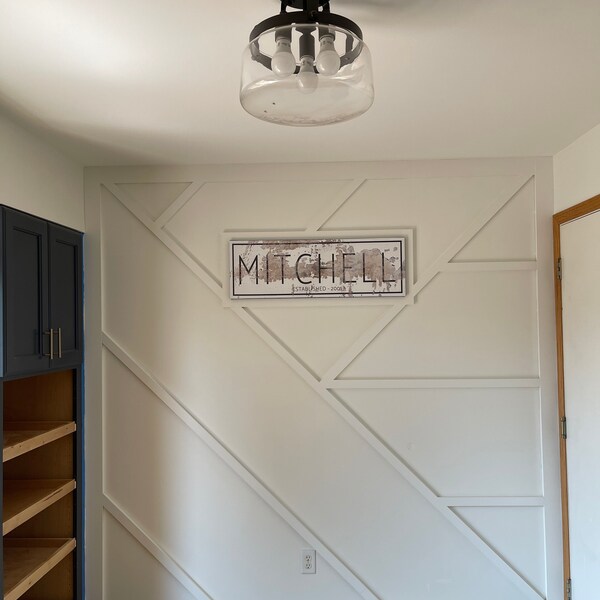 Rustic Established Signs Family Name Gift for Her Modern Farmhouse Est ...