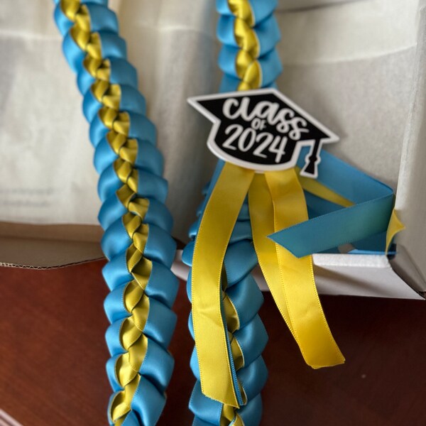 Customizable Graduation Ribbon Lei | Class of 2025 | Seniors ...