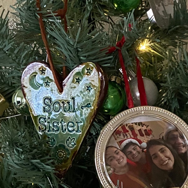 SOUL SISTER New Color Caribbean Blue... Handmade Ceramic Ornament by ...