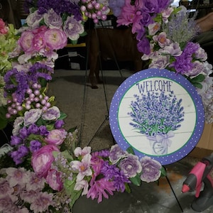 Welcome Sign Spring Flowers Sign Flower Wreath Spring - Etsy