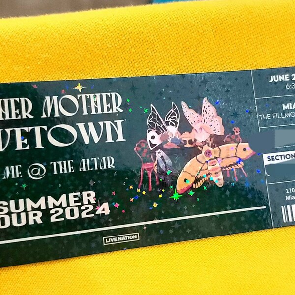 Physical Horizontal Ticket Custom Personalized Laminated Concert Ticket ...