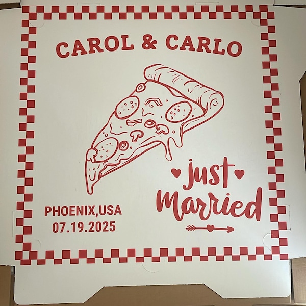 Pre-designed Christmas Pizza Box With Writable Blank Space Festive ...