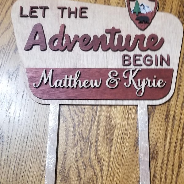Let the Adventure Begin Sign Customizable National Park Sign Woodland ...