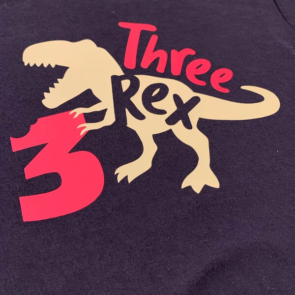 Three Rex Svg, 3rd Birthday Svg, Dinosaur Birthday Svg Dxf Eps Png ...