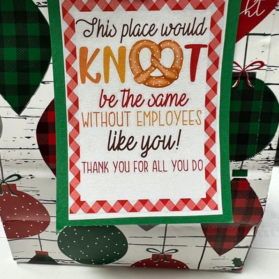 Employee Appreciation Pretzels Printable Tags Thank You Pretzel Tag ...