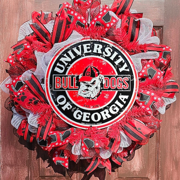 12" Diameter University of Georgia Officially Licensed Collegiate Sign ...