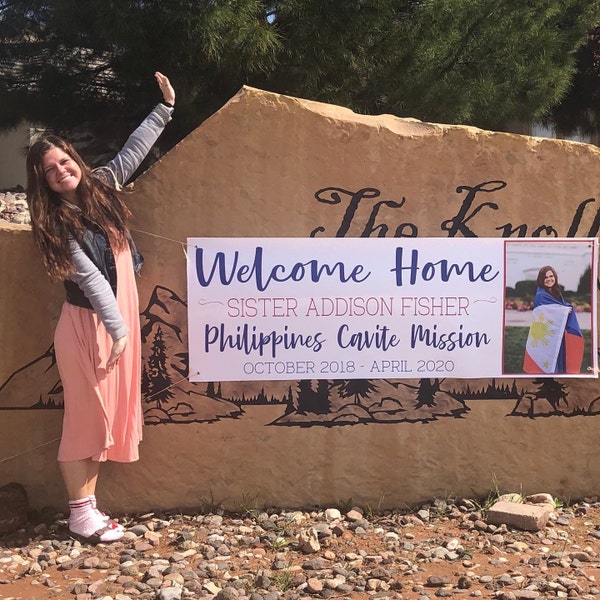 Missionary Banner Welcome Home Sign - Choose Your Options - Etsy
