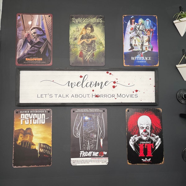 Welcome Let’s Talk About Horror Movies Sign - Etsy