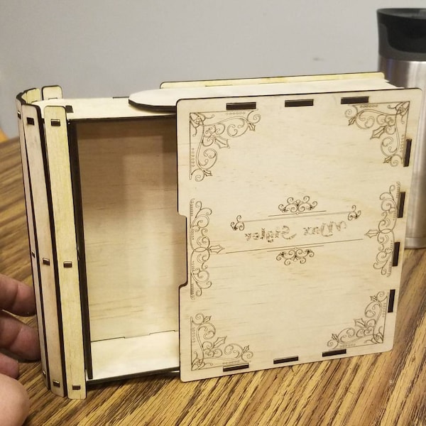 Book Shaped Wooden Storage Box Laser Cut SVG Files, Book Lovers and ...
