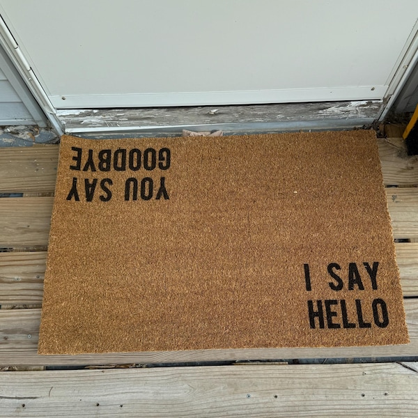 Hello Goodbye Doormat, Hello Doormat, Hello Goodbye Door Mat, Beatles ...