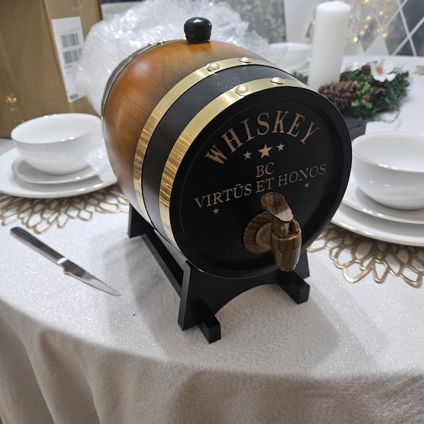 Personalized Engraved Whiskey Barrel 3L | Mini Wood Whiskey Barrel ...
