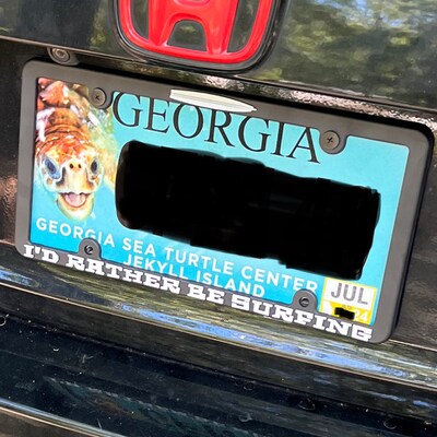 Surfing Raised License Plate Frame - Etsy