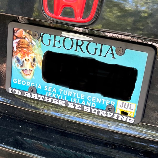 Surfing Raised License Plate Frame - Etsy