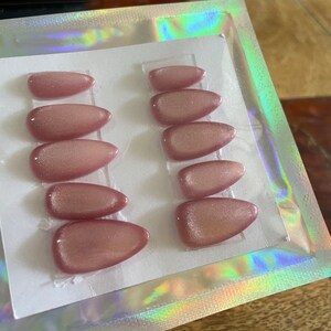 COVEN Green Color Shifting Cat Eye Press on Nails Witchy Nails Green ...