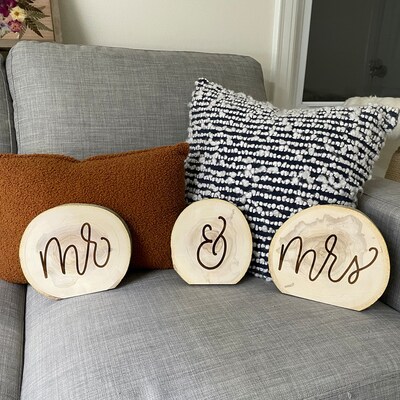 Set of Aspen Chunks 3-4 Wood Slices Rustic Wedding Decor Wood Disc ...