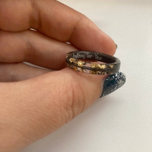 Titanium Engagement Ring Women With Flowers Ocean Titanium | Etsy