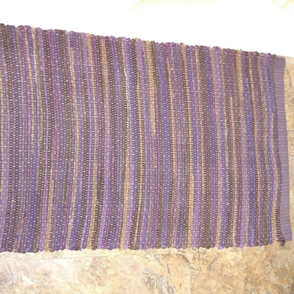 Traditional Hit or Miss Rag Rug Handwoven Hardworking Earth Friendly 22 ...