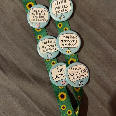 Autism Badge Set INCLUDES 6 Badges Badge Packs Autism Gift Autism ...