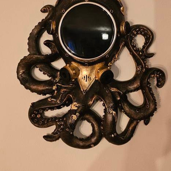 Scrying Mirror. Black Glass, Ritually Foxed, Magic Mirror in Etched ...