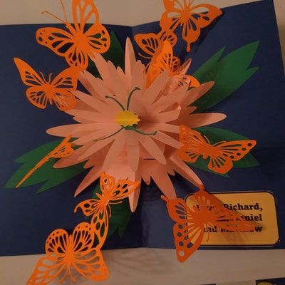 DIY Pop-up Butterfly explosion Card Template SVG and PDF Files for ...