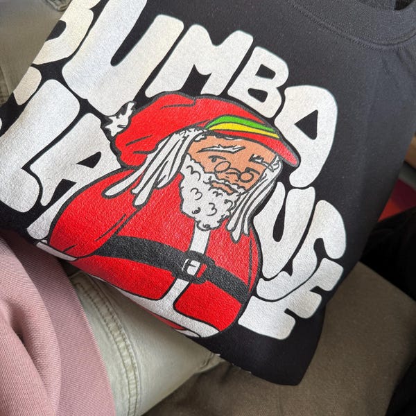 Bumba Clause Crewneck Sweatshirt Black Santa Jamaican Santa Island ...