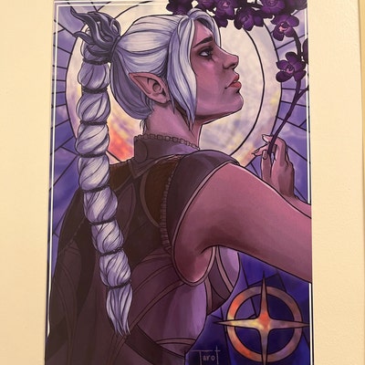 Shadowheart Stained Glass Portrait Poster - Etsy