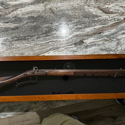 Gun Display Case, Display Case for Guns, Cherry Finish, Rifle Display ...