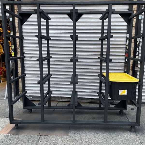 Mobile Storage Bin for Garage Kit / 27 Gallon Shelf on Wheels / Trendy ...