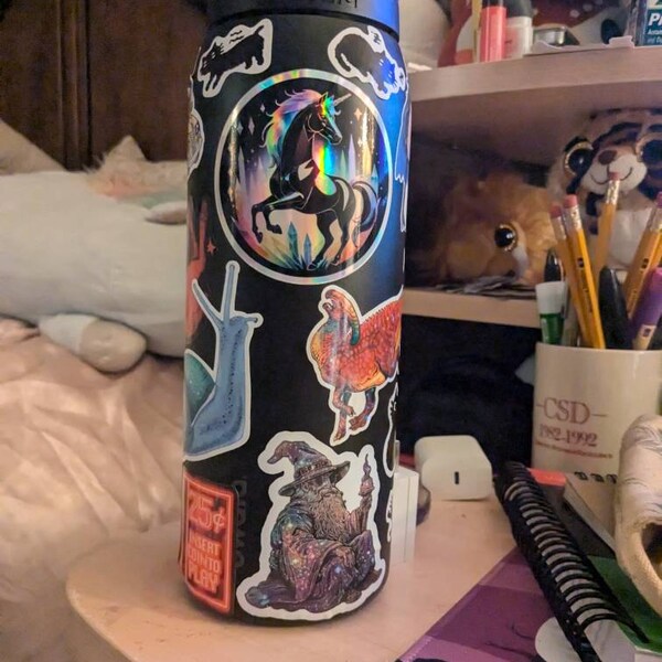 Funny Pepperoni Pizza Mouse Die Cut Sticker | Pizza Party Mice | Cute ...