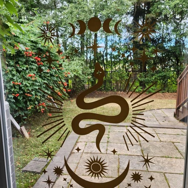 Celestial Wall Decal With Moon, Sun, and Star Constellations – Boho ...