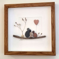 Pebble Art Family of 3, Pebble Art Family, Pebbel Art Family of Three ...
