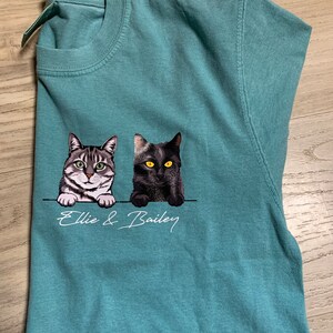 Custom Cat Shirt Comfort Colors Shirt Personalized Cat - Etsy