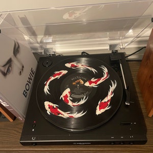 Koi Fish Hand-painted Vinyl Record - Etsy