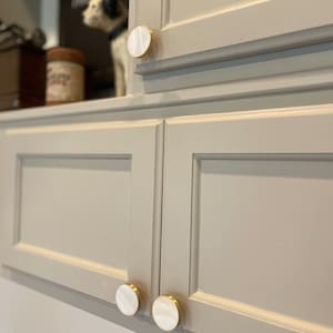 Mid-century Modern Solid Brass Cabinet Knob in Brushed Brass Gold for ...