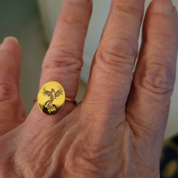 Phoenix Ring, Phoenix Jewelry, Spiritual Ring, Bird Ring, Signet Ring ...