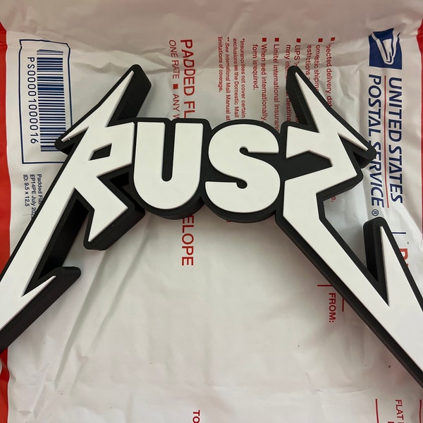 3d Printed Personalized Metal Rock Name Plate I 70s 80s I Desk Sign I ...