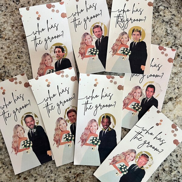 Bridal Shower Game - Who Has the Groom? Scratch off Cards, Custom With ...
