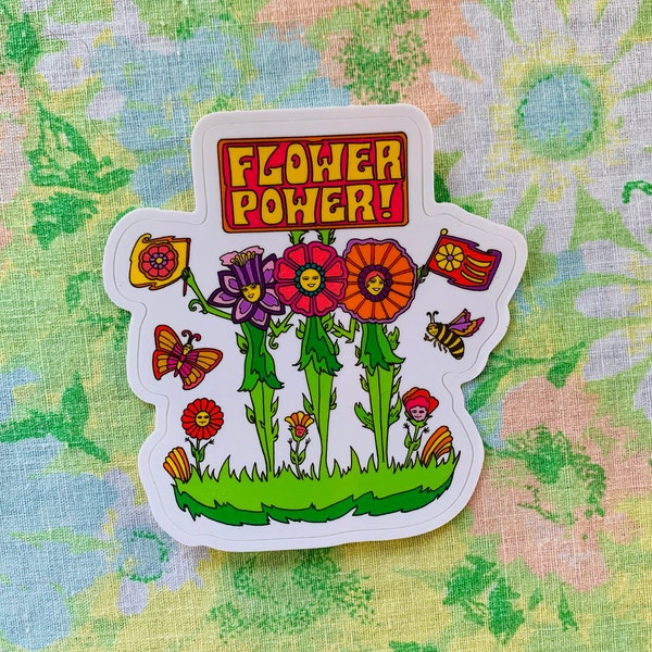 Flower Power... Sticker...vinyl...laptop... Stickers...hippie... Flower ...
